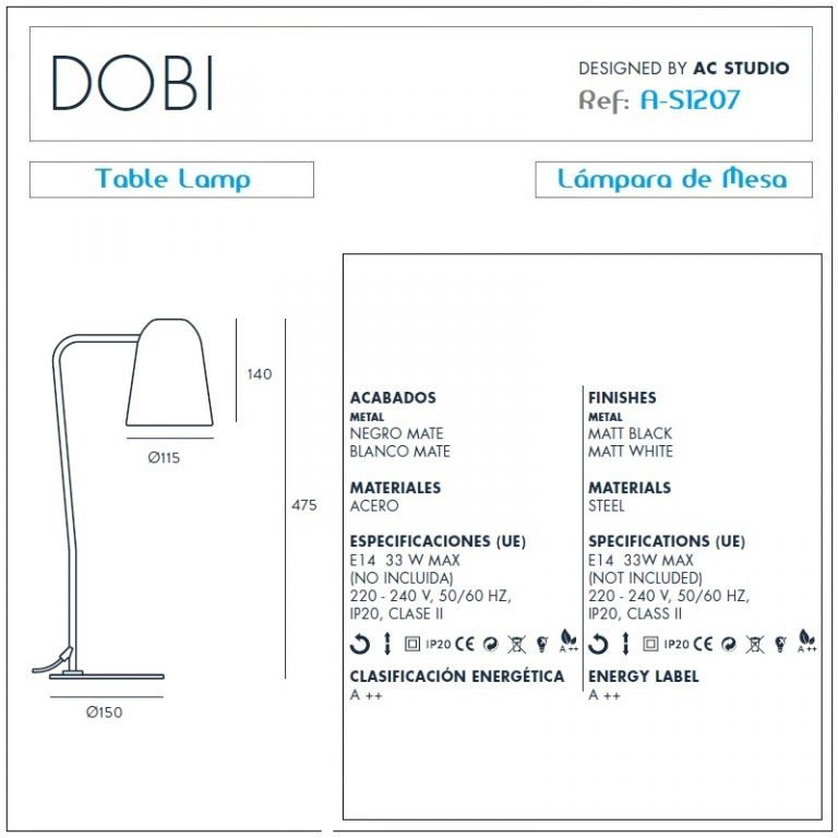 Dobi Table Lamp - The best in modern, contemporary lighting store