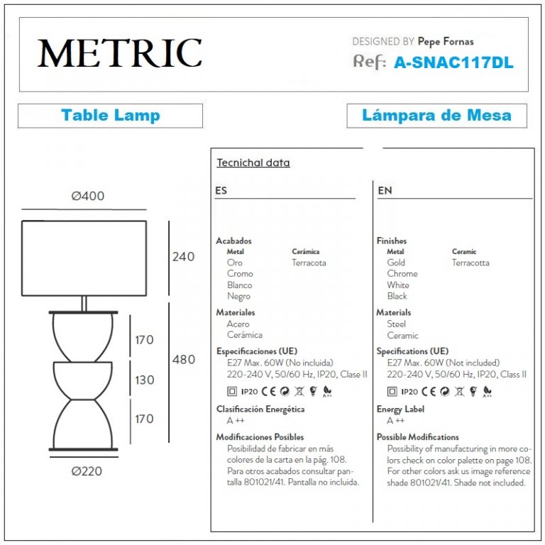 METRIC Table Lamp by Aromas - Donlighting Best in modern lighting